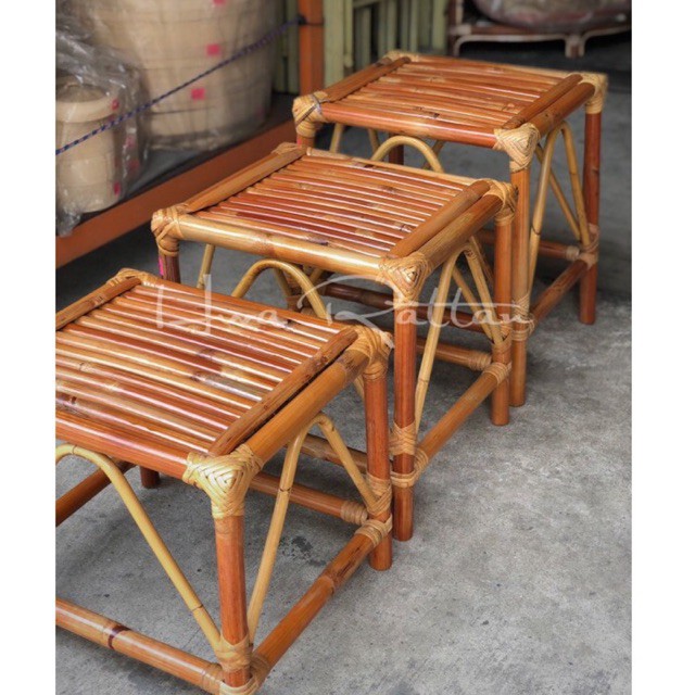 Rattan stool / Bangku rotan 12 inch 14 inch 16 inch | Shopee Malaysia