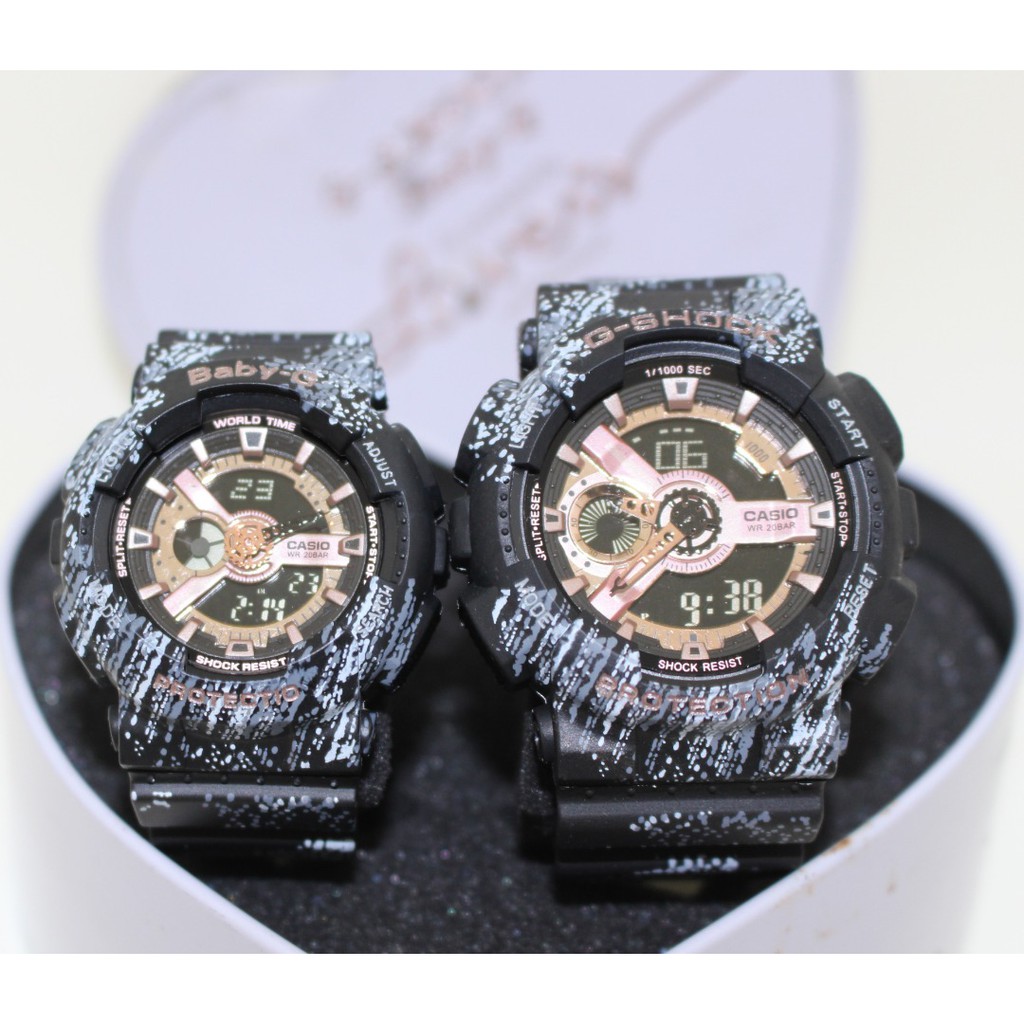 CASIO G-SHOCK COUPLE SET BLACK AND GREY | Shopee Malaysia