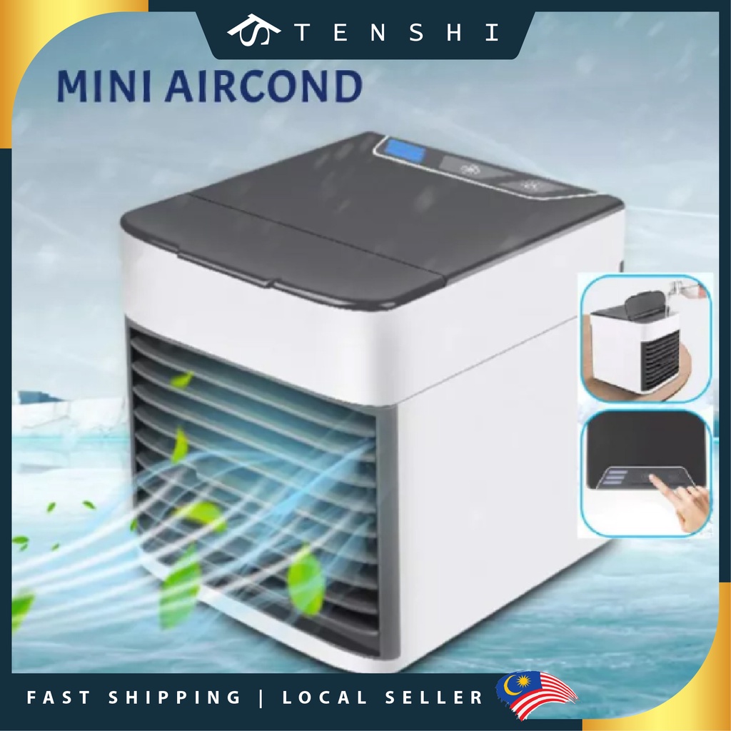 Portable USB Mini Aircond Evaporative Air Cooler Fan 3 Speed Personal ...