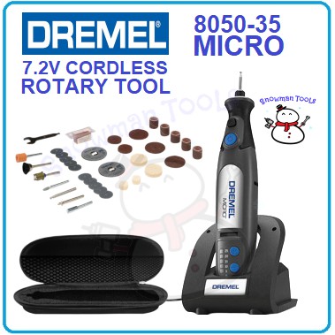 DREMEL 8050 MICRO 8050-35 7.2V CORDLESS ROTARY TOOL 35 ACCESSORIES ...