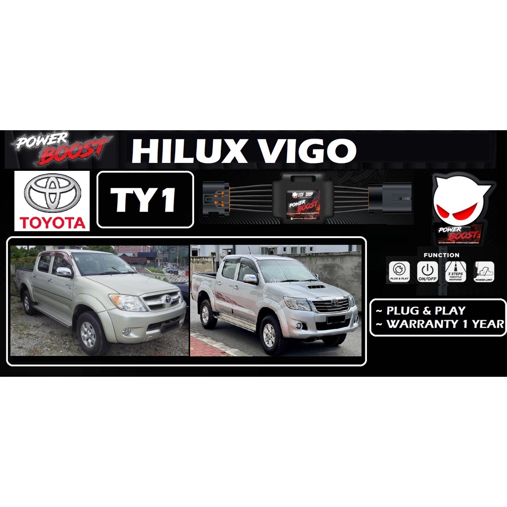 ECUSHOP Power Boost Throttle Controller Toyota Hilux Vigo VNT TY1 Pedal ...