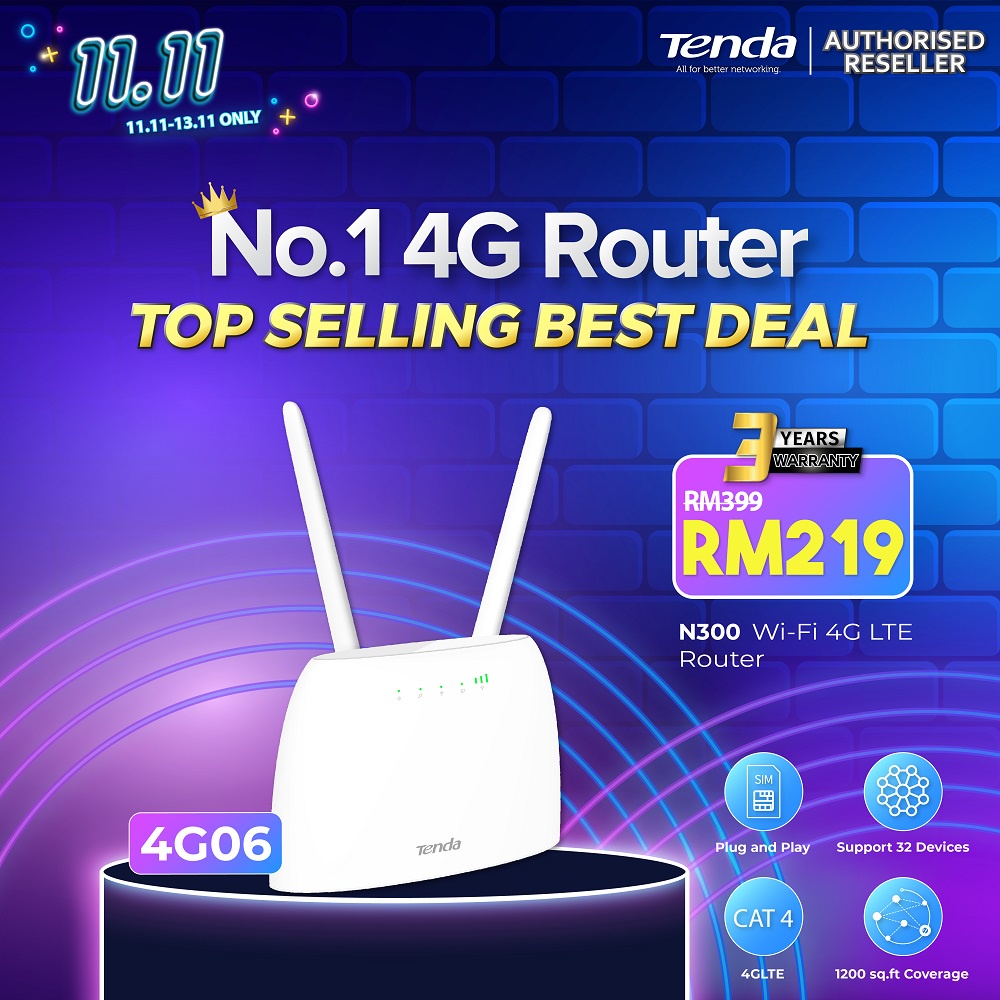 TENDA 4G06/4G680 V2 4G LTE Wireless WiFi Modem Router SIM Can Voice ...