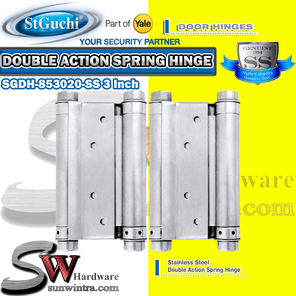 ST GUCHI 3"/4"/5" STAINLESS STEEL SUS304 DOUBLE ACTION SPRING HINGE ...