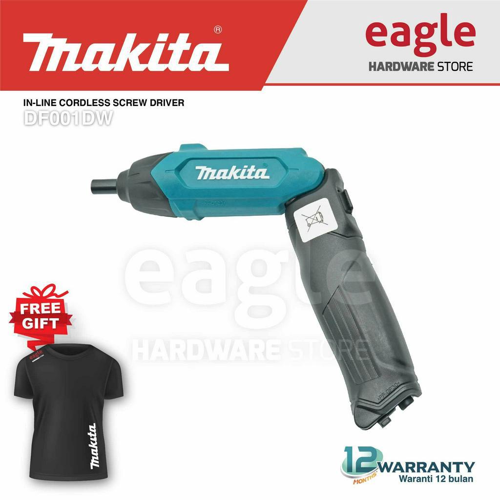 Makita DF001DW 3.6V 6.35 ( 1/4" ) In-Line Cordless Screwdriver (DF001 ...