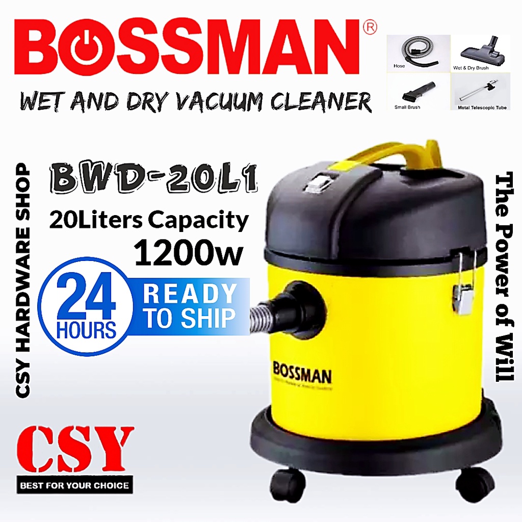 BOSSMAN BWD-20L1 Wet and Dry Vacuum Cleaner 20 Liter | Shopee Malaysia