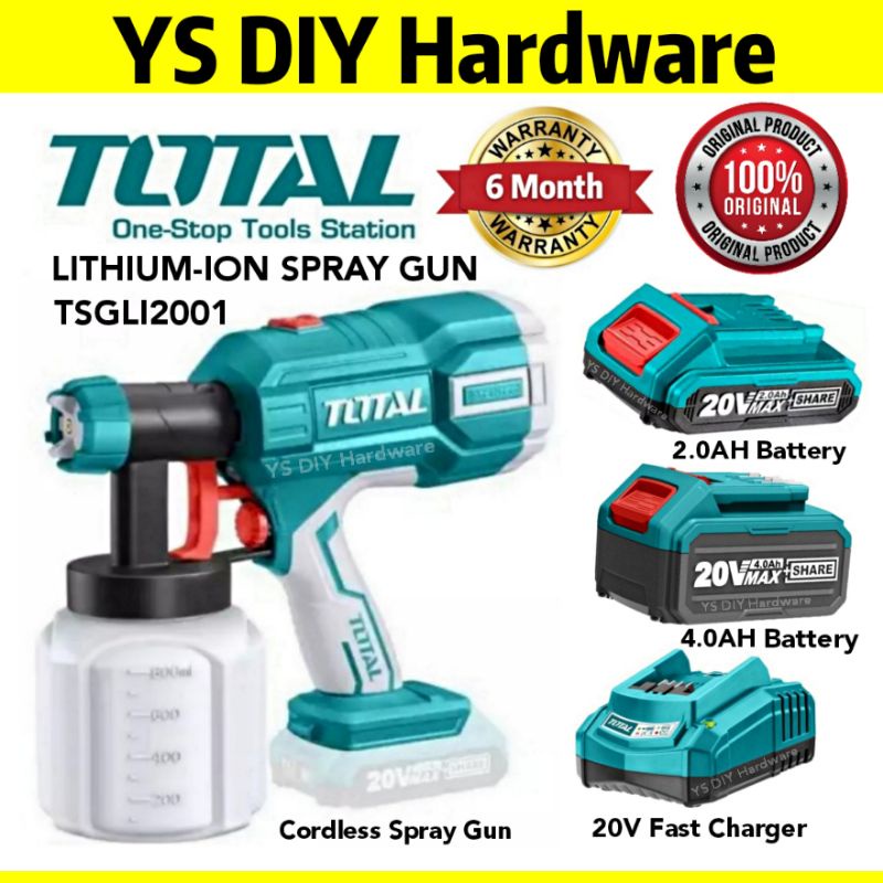 Total Lithium Ion Cordless Sprayer Spray Gun 20V 800ml (TSGLI2001 ...