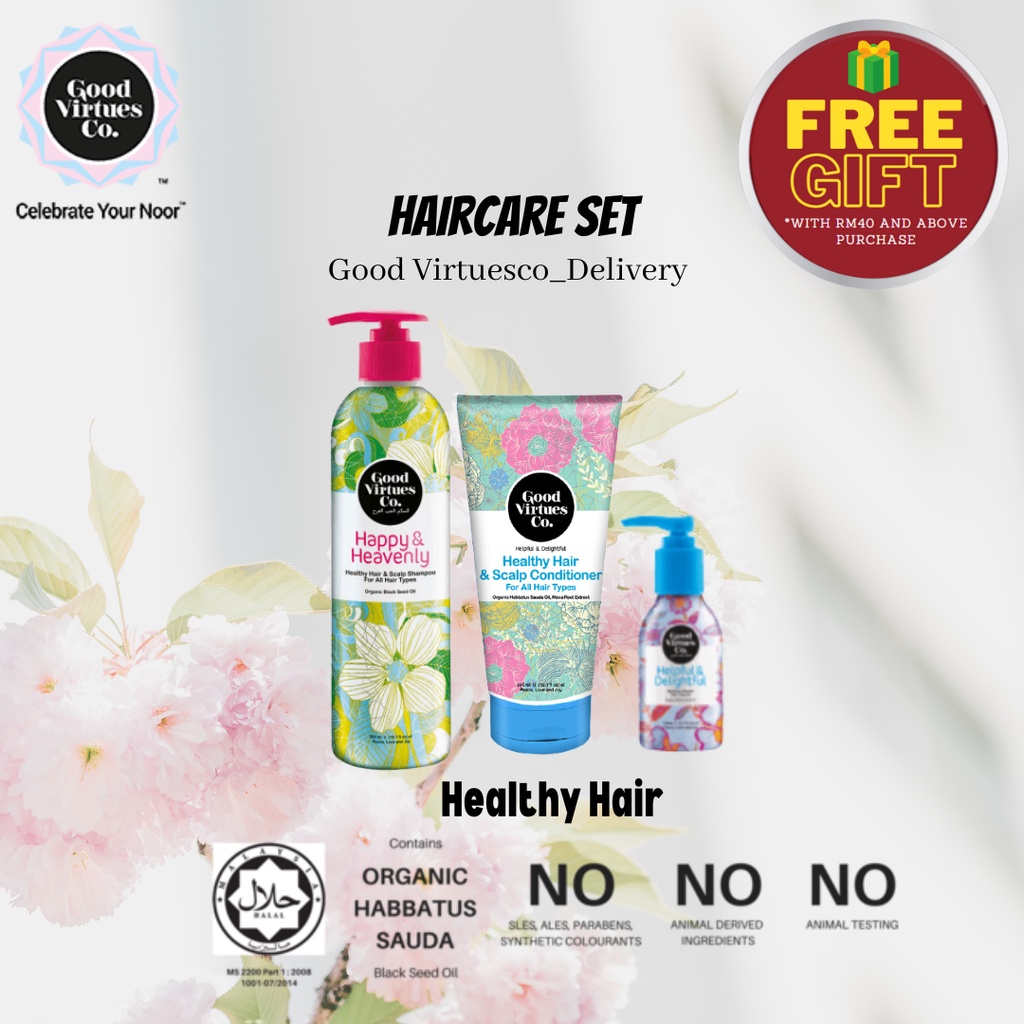 GOOD VIRTUES CO HAIR CARE SET (free gift purchase over rm40) | Shopee ...
