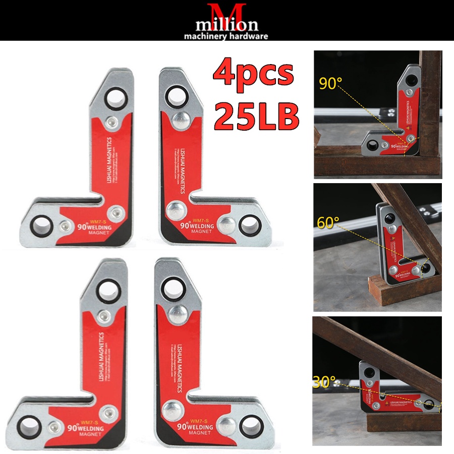4pcs 90 Degree Welding Holders 25LB Strong Welding Magnets Inside ...