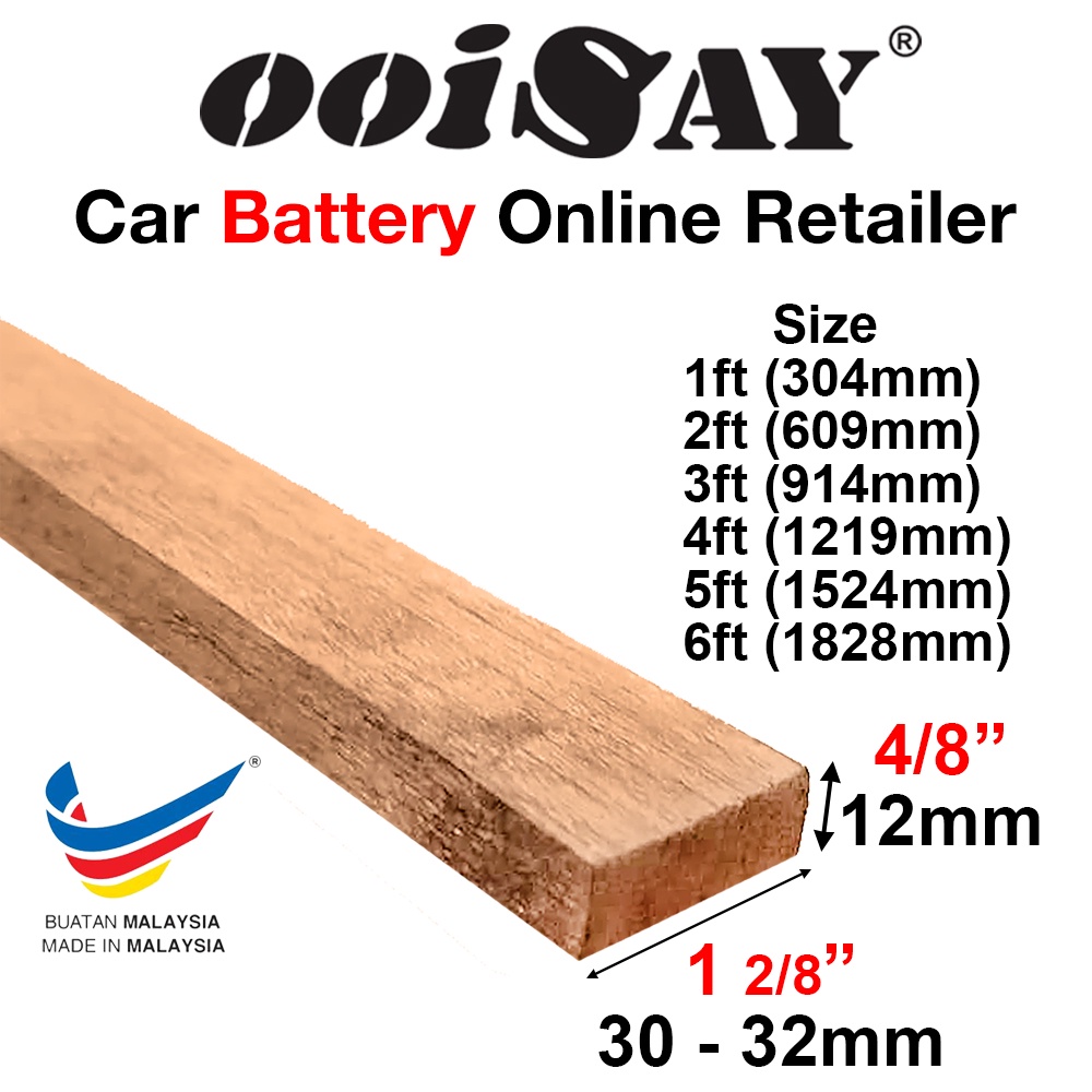 Kayu Meranti 12mm x 32mm Kayu Perabot 3FEET 4FEET 5FEET 6FEET SIAP ...