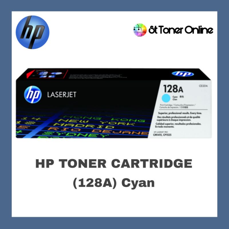 HP 128a/321/CE321A Original Toner Cartridge (Cyan) | Shopee Malaysia