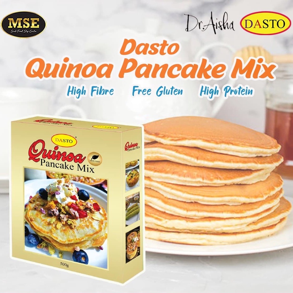 Tepung pancake, Pancake Flour, DASTO Quinoa Pancake Mix, high fibre ...