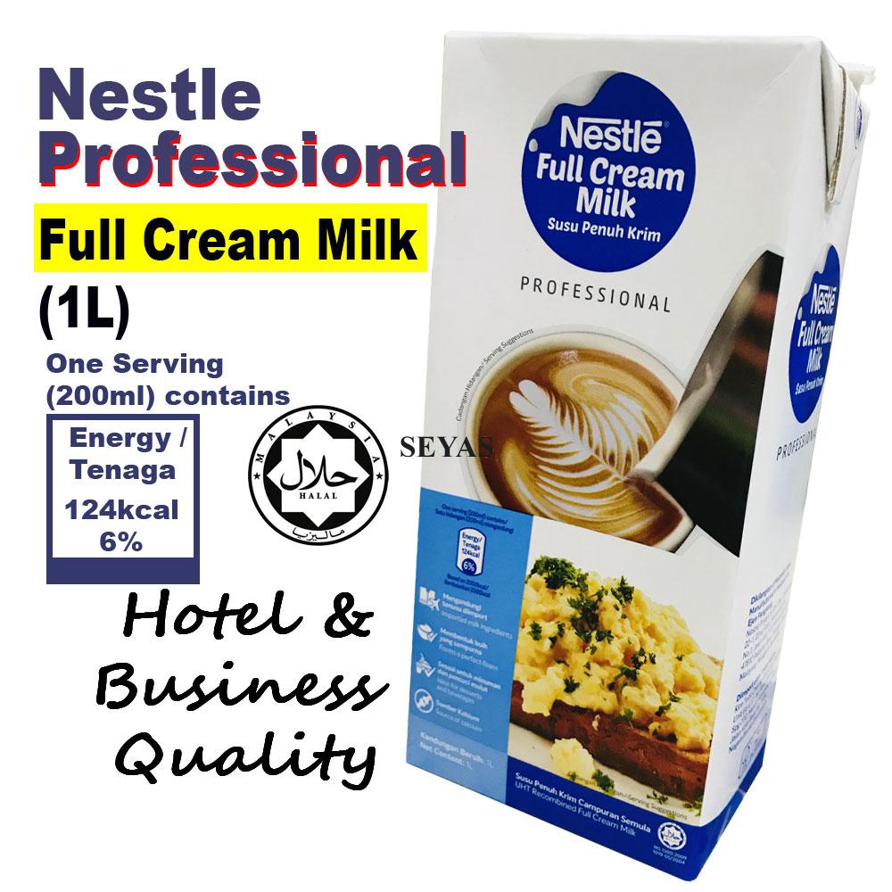 Nestle professional susu penuh krim uht recombined full cream milk 1l ...