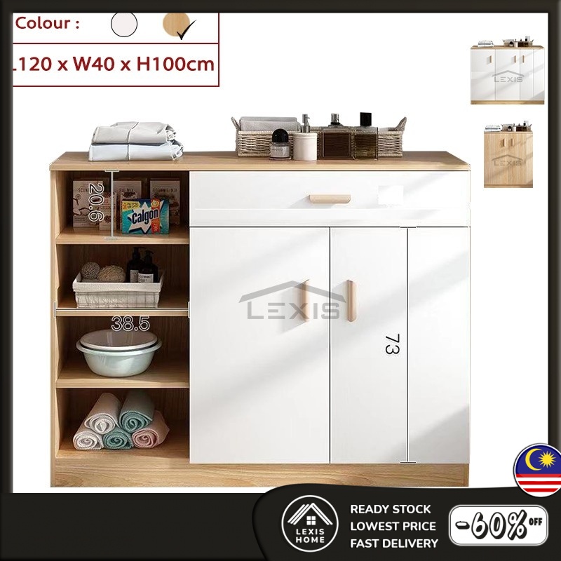 LEXIS (L80/L120)cm Multifunctional Side Cabinet Sideboard Shoes Storage ...