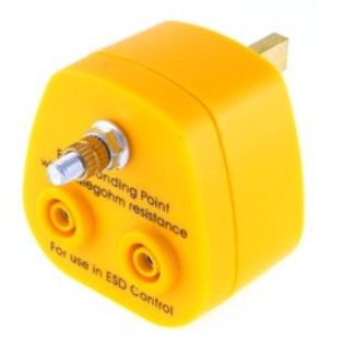 ESD UK Grounding Bonding Earth Plug with 1x Post , 2x Banana Sockets ...