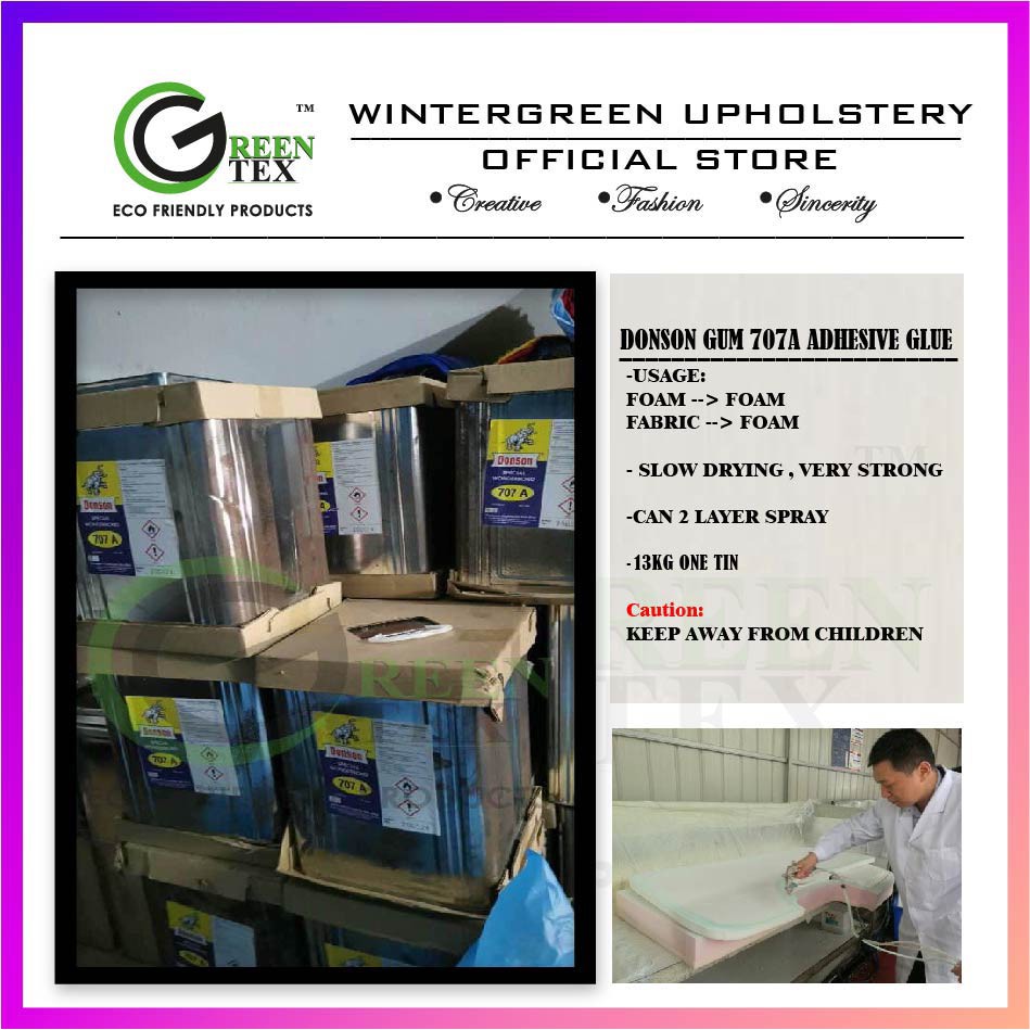 DONSON 707A ADHESIVE GLUE GUM FOR UPHOLSTERY FABRIC PU TPR PVC ABS ...