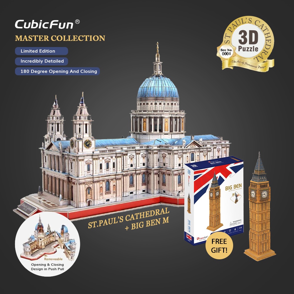 Cubicfun St. Paul's Cathedral Master Collection MC270h - 3D Puzzle ...