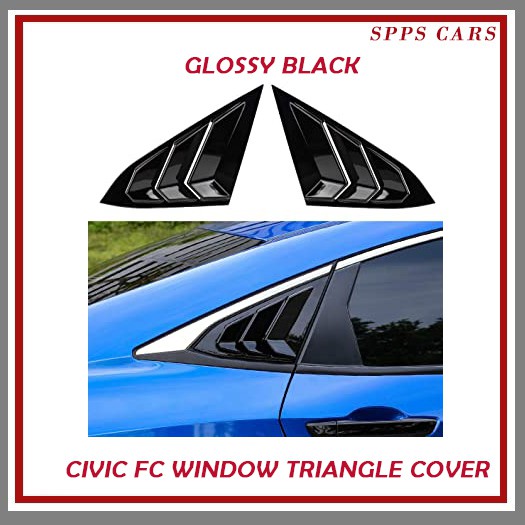 Honda Civic FC 2016 - 2020 ABS Side Vent Window Louvers Car Rear ... Honda Civic FC 2016 - 2020 ABS Side Vent Window Louvers Car Rear ...
