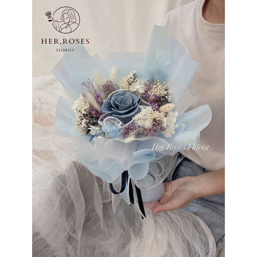 Real Flower Bouquet/Real Rose Bouquet/Preserved flower Bouquet/ gift ...