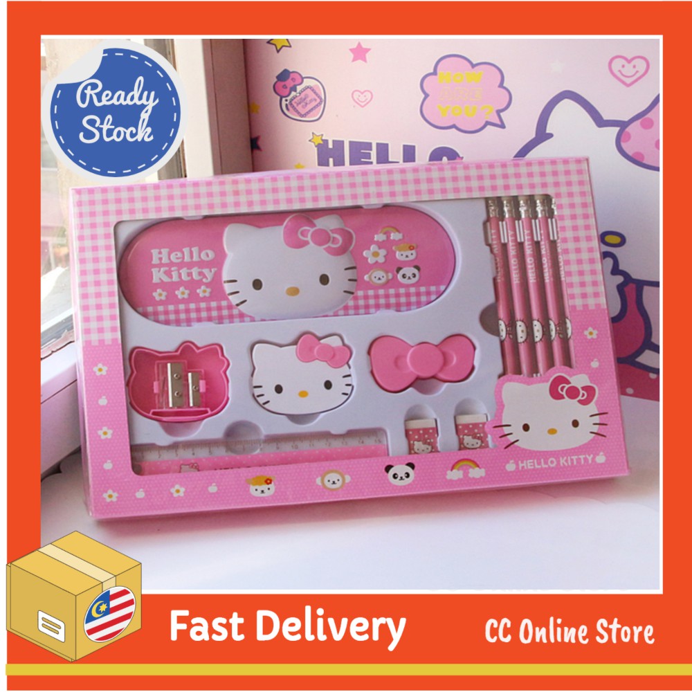 Hello Kitty 11 in 1 School Stationery Gift Set for Kids (READY STOCK ...