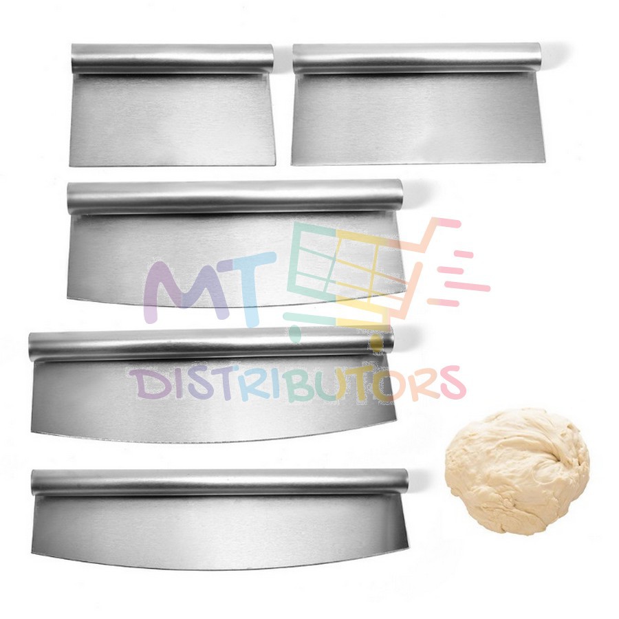 STAINLESS STEEL DOUGH CUTTER PASTRY SCRAPER BAKERY BUN CAKE PIZZA ...