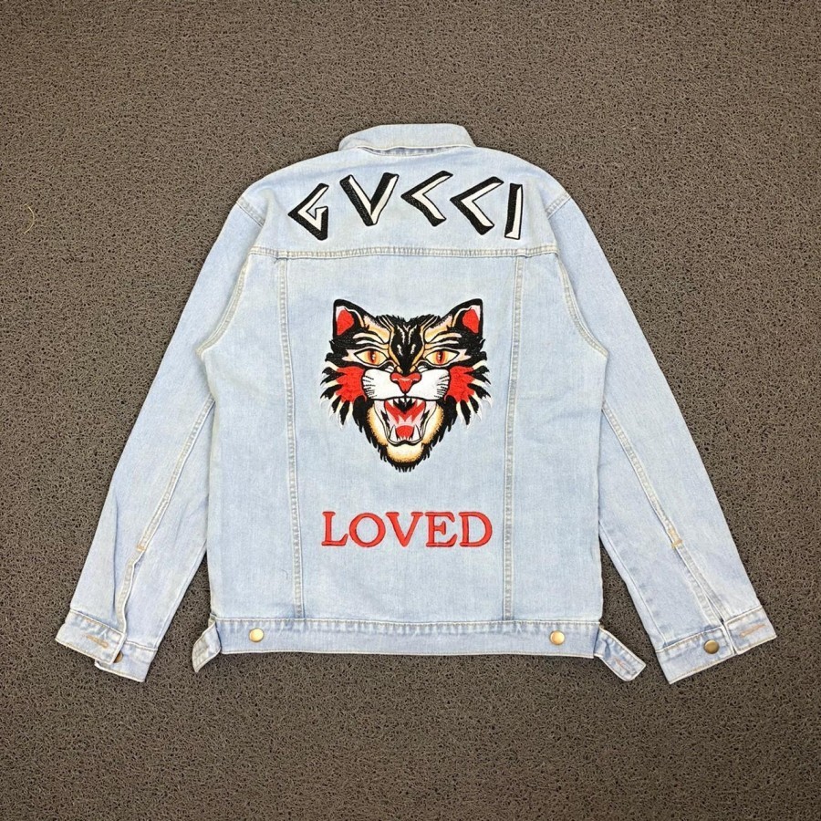 Denim Jacket GUCCI LOVED BLUE SKY | Shopee Malaysia