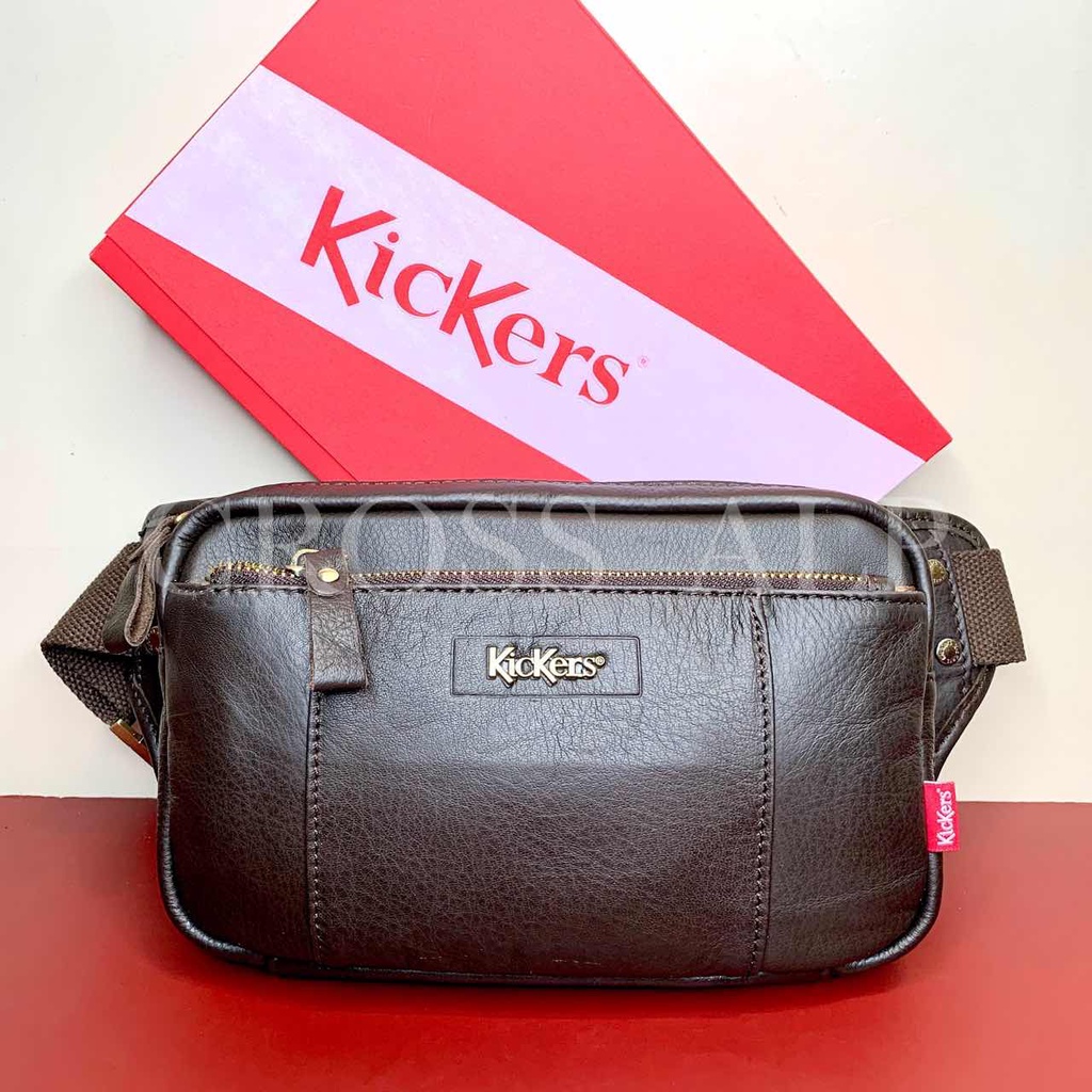 Kickers Waist Bag Chest Bag Original Genuine Leather Male Female Unisex ...