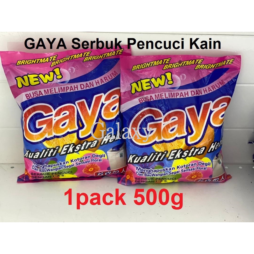 GAYA DETERGENT POWDER 800g / serbuk pencuci 500g / Serbuk Pencuci Kain ...