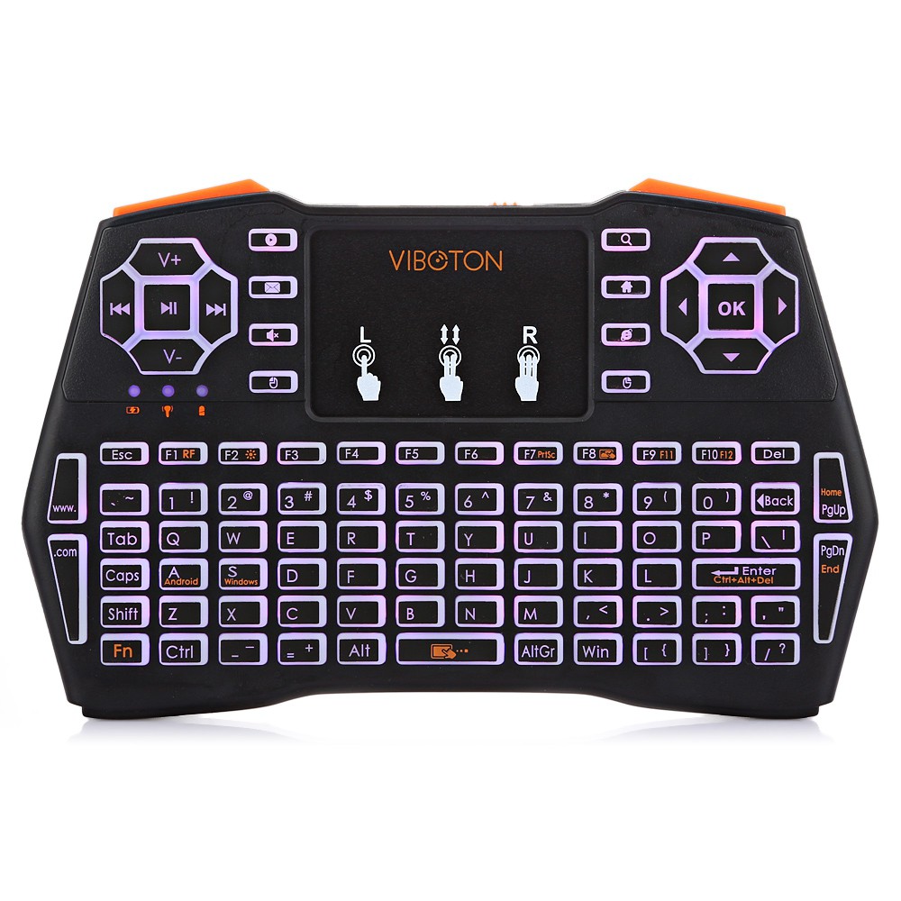 Viboton i8 Plus Mini Backlight Wireless Keyboard Portable Touchpad ...