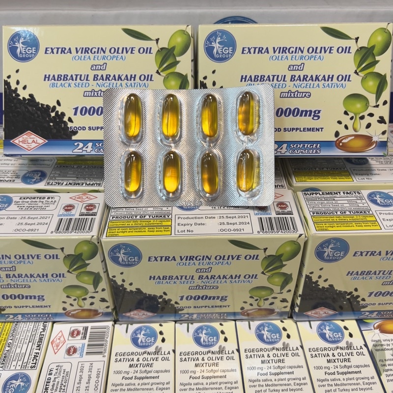 ORIGINAL EXTRA VIRGIN OLIVE OIL BLACKSEED MIXTURE CAPSULE OIL 24