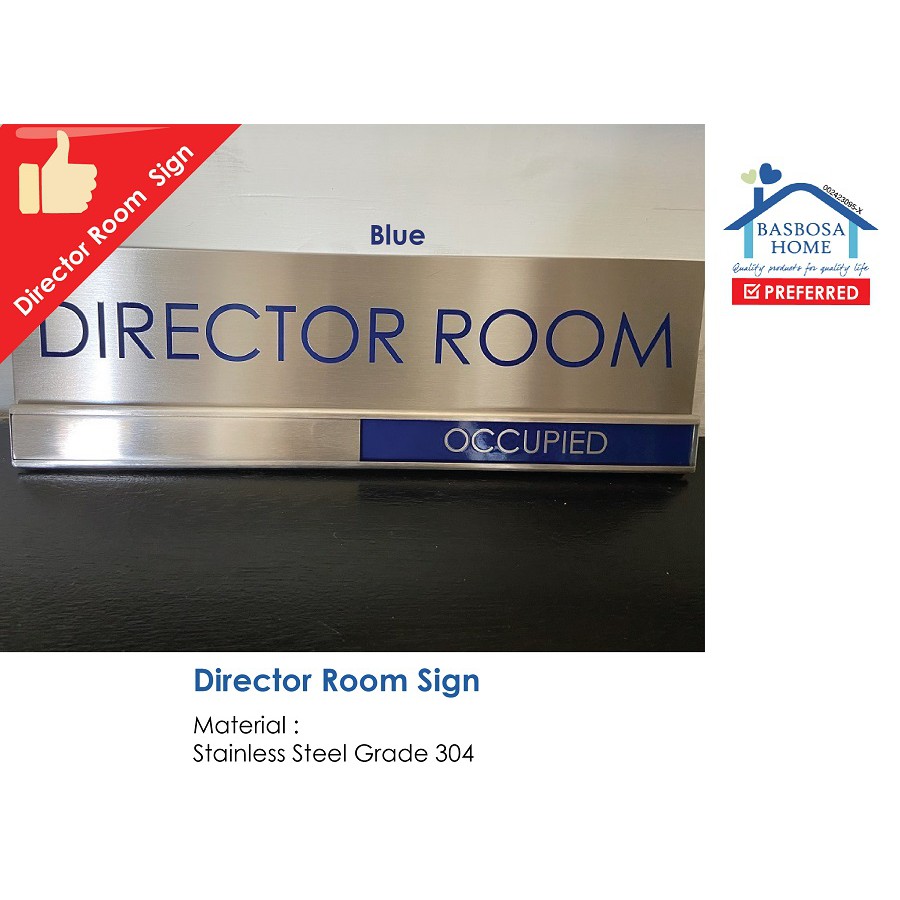 Director Room Sign - High Premium Stainless Steel Grade 304 with ...