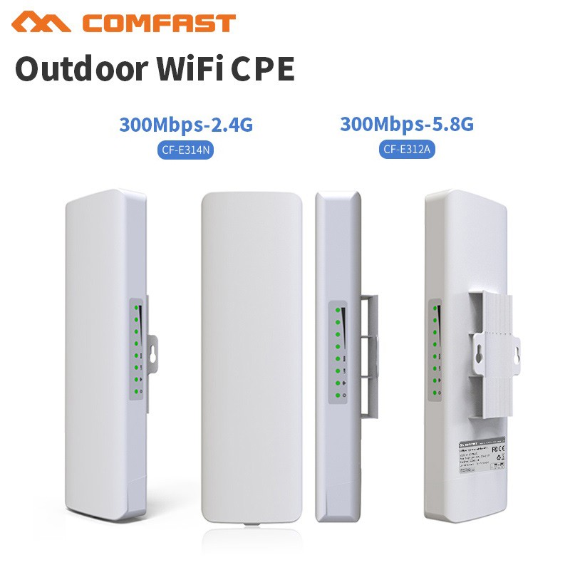 [Authorized Distributor] Comfast CF-E312A E314N 300Mbps 2.4Ghz 5.8Ghz 5KM Outdoor Bridge Router ...