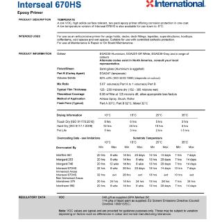 Interseal 670HS Epoxy Primer EGA236-Grey Marine Coating International ...