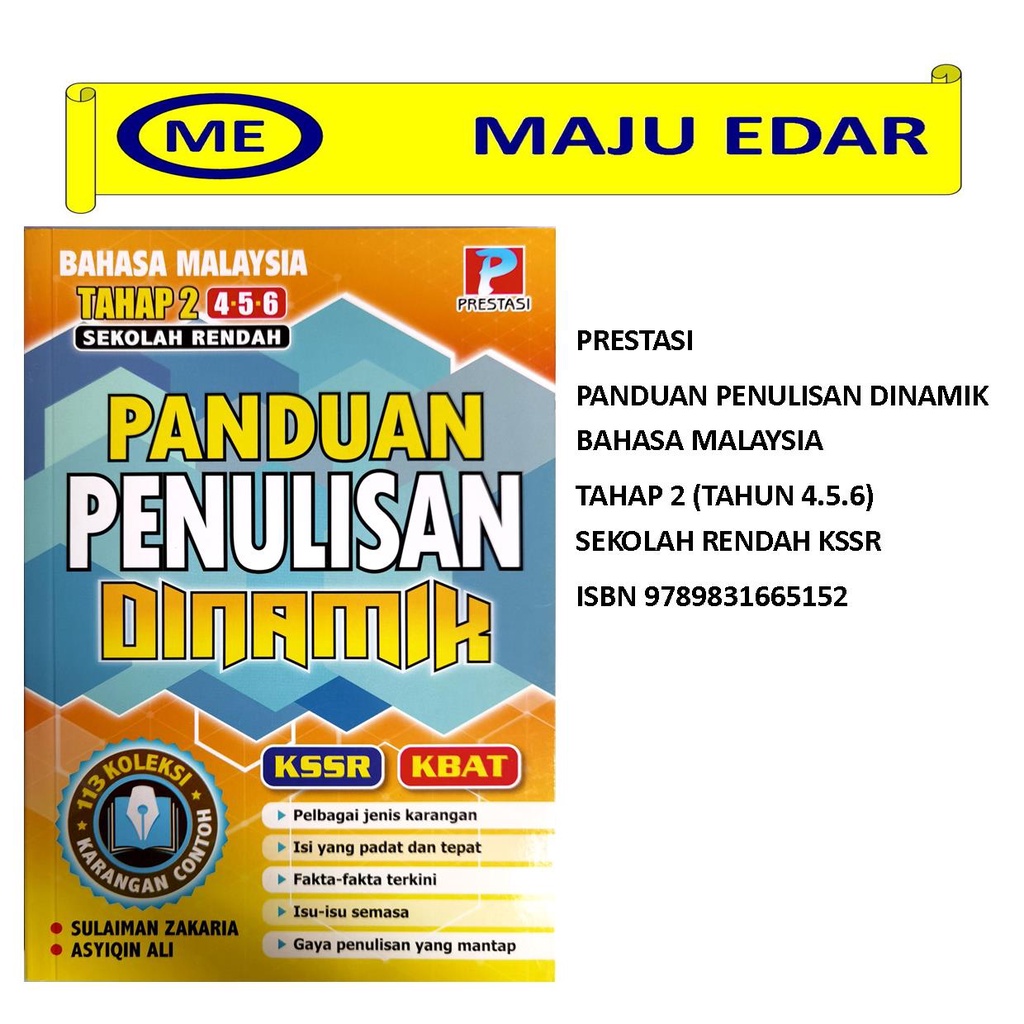 PRESTASI PANDUAN PENULISAN DINAMIK BAHASA MALAYSIA TAHAP 2 (TAHUN 4.5.6 ... PRESTASI PANDUAN PENULISAN DINAMIK BAHASA MALAYSIA TAHAP 2 (TAHUN 4.5.6 ...