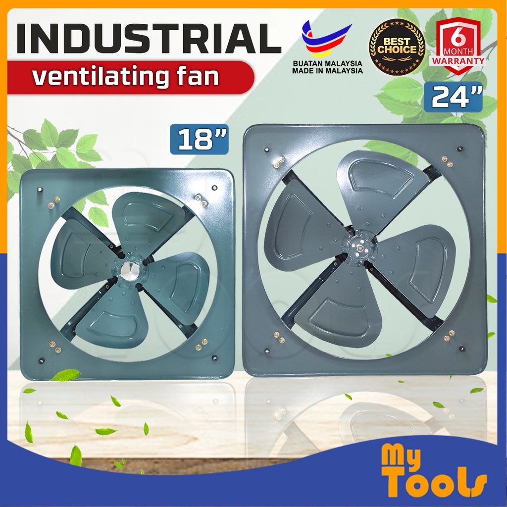 Mytools Industrial Exhaust Fan Ventilation Fan Kipas Ekzos 18" and 24 ...