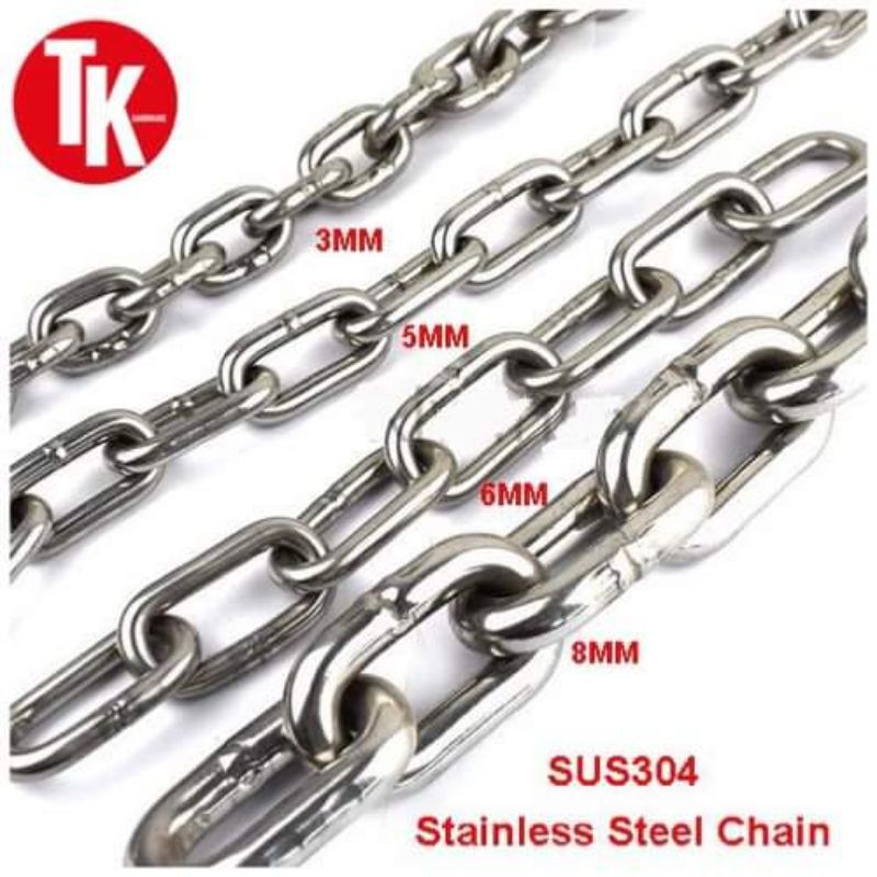 Stainless Steel 304 Chain / Rantai Besi | Shopee Malaysia