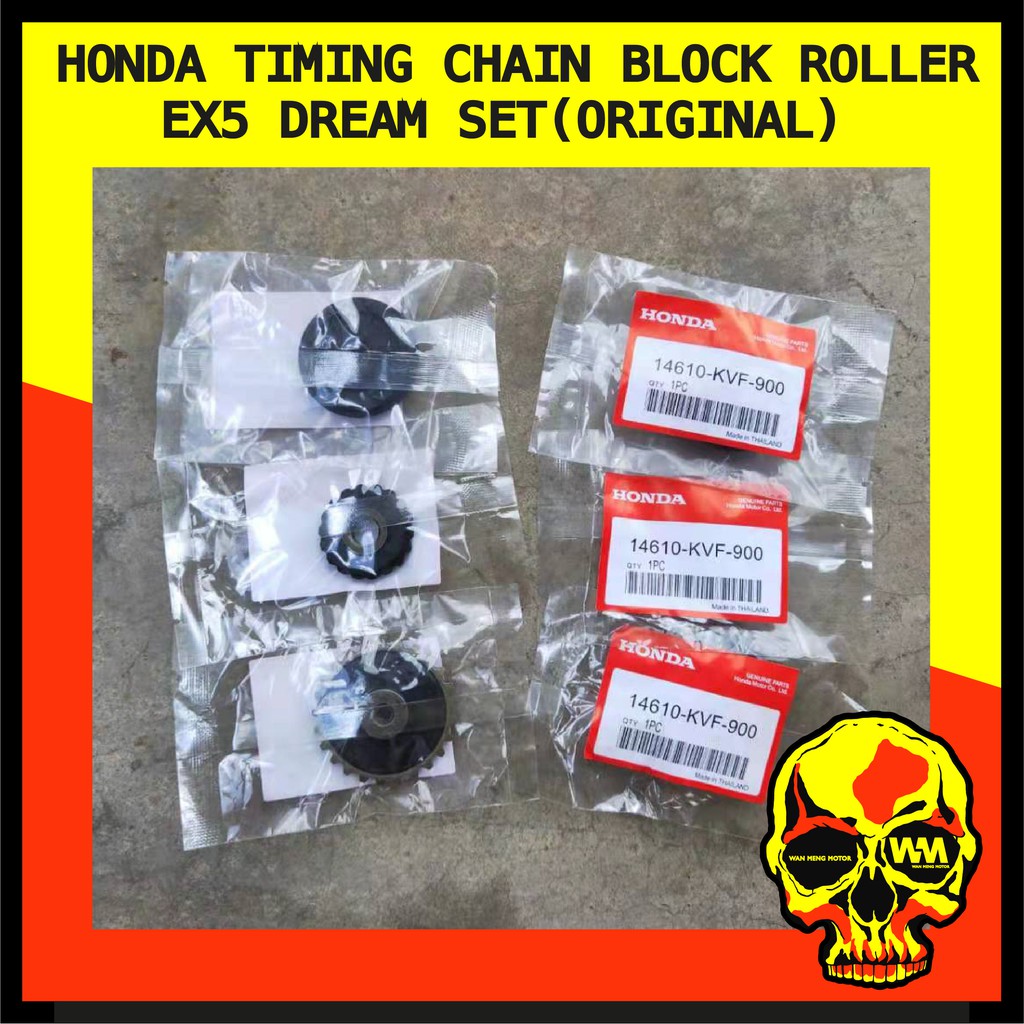 HONDA TIMING CHAIN BLOCK ROLLER SET EX5 DREAM (ORIGINAL) *READY STOCK ...