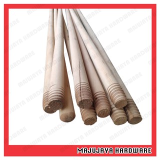 4ft Wooden Broom Stick 4 Kaki Kayu Batang Kayu Mop Penyapu Standard ...