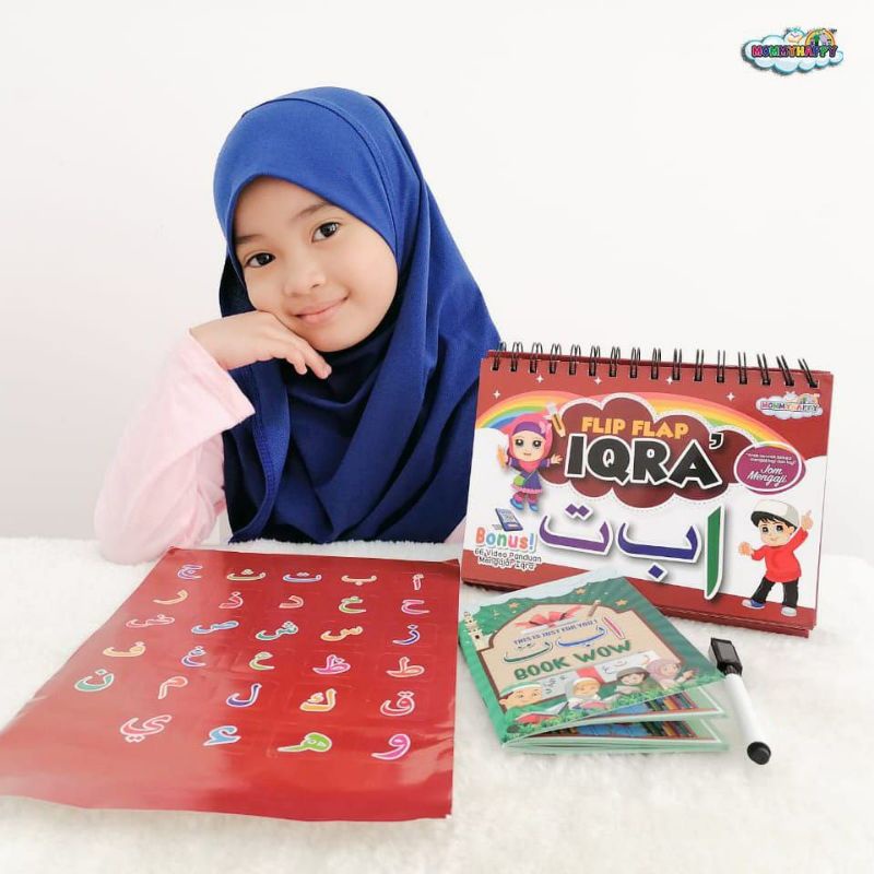 [ MommyHappy ] Flip Flap Iqra - Mengaji Arab - Arabic Hijaiyah Calender ...