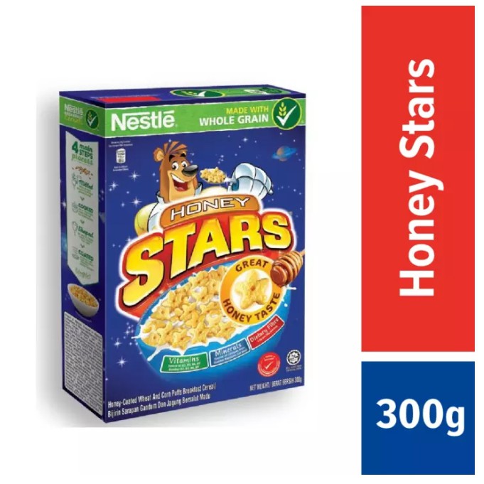 NESTLE HONEY STARS Cereal Large Box 300g | Shopee Malaysia