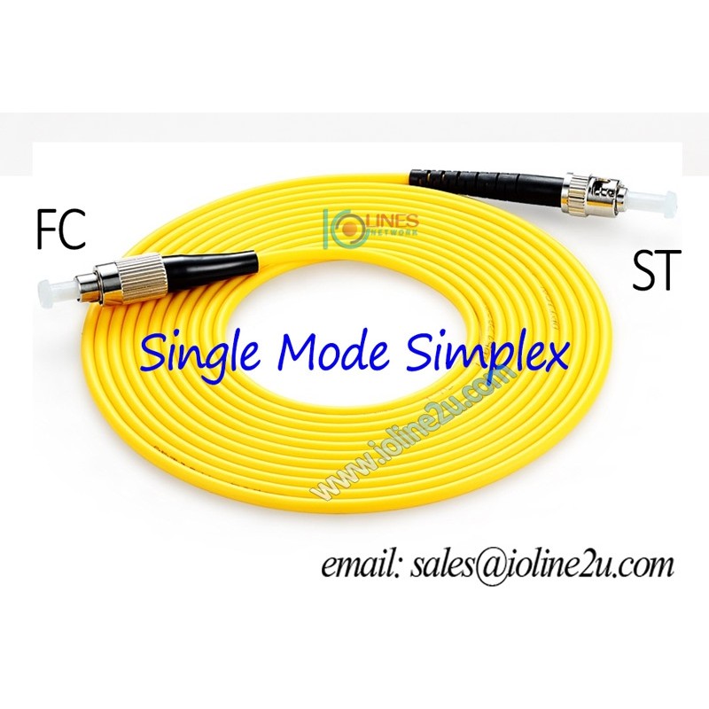 3m ST-FC SM Single Mode fiber optic cable patch cord for CCTV LAN 9 ...