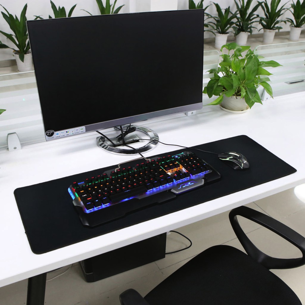 (FREE RM50 VOUCHER) Large Gaming Mouse Pad Computer Rubber Black 90cm x ...