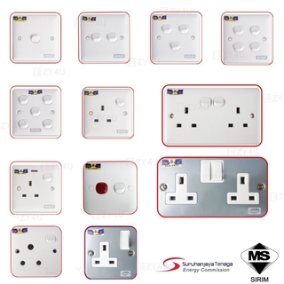 LEMAX Suis Lampu Switch Light Fan 1-5GANG 1-2Way Switches Multiple Gang ...