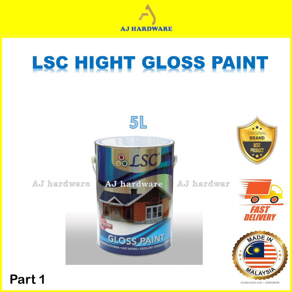 LSC High Gloss Paint For Wood And Metal Cat Minyak 5L | Shopee Malaysia
