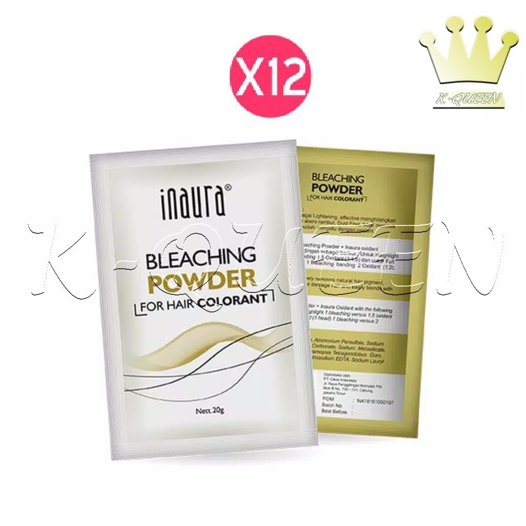 Inaura Bleaching Powder 20gr X12 Sachets Hair Color / Hair Coloring ...
