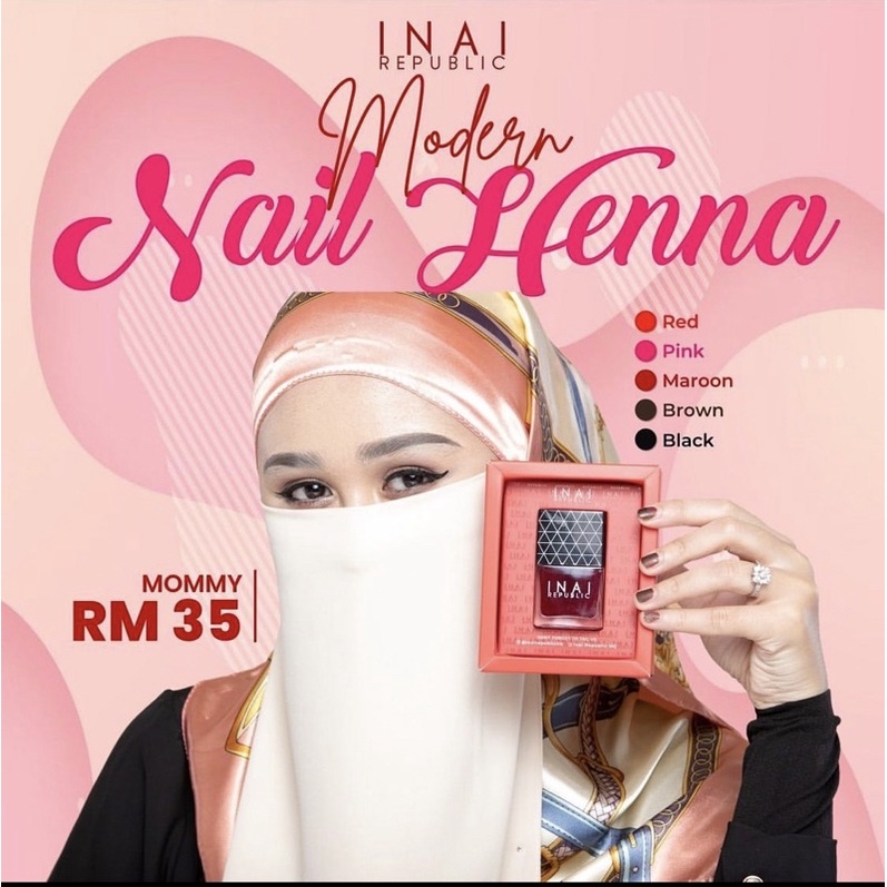 Inai Republic Nail Henna Mommy: Inai Sah Solat: Inai Dun Asli | Shopee ...