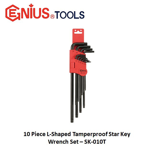 Genius Tools 10 Piece L-Shaped Tamperproof Star Key Wrench Set | Shopee ...