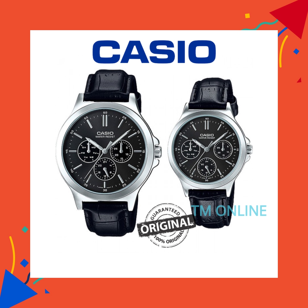 Casio MTP/LTP-V300L-1A Multihand Analogue Leather Casual | Shopee Malaysia