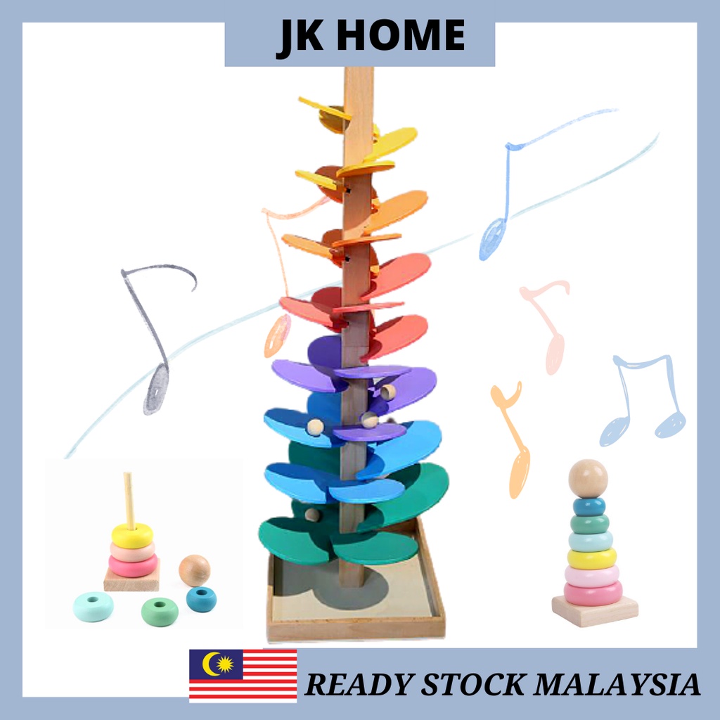 JK HOME Rainbow Singing Tree Marble Run Interactive Learning Toy for ...