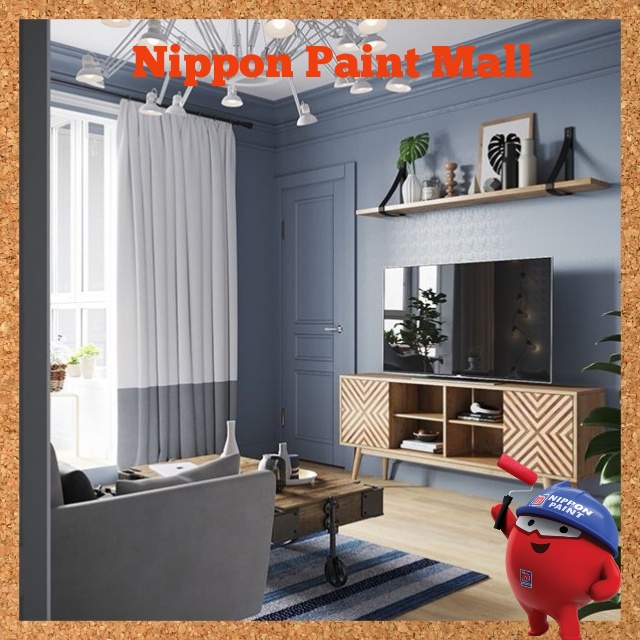 NIPPON 5 LITER N1969T BLUE TIP INTERIOR EXTERIOR WALL PAINT/WOOD METAL ...