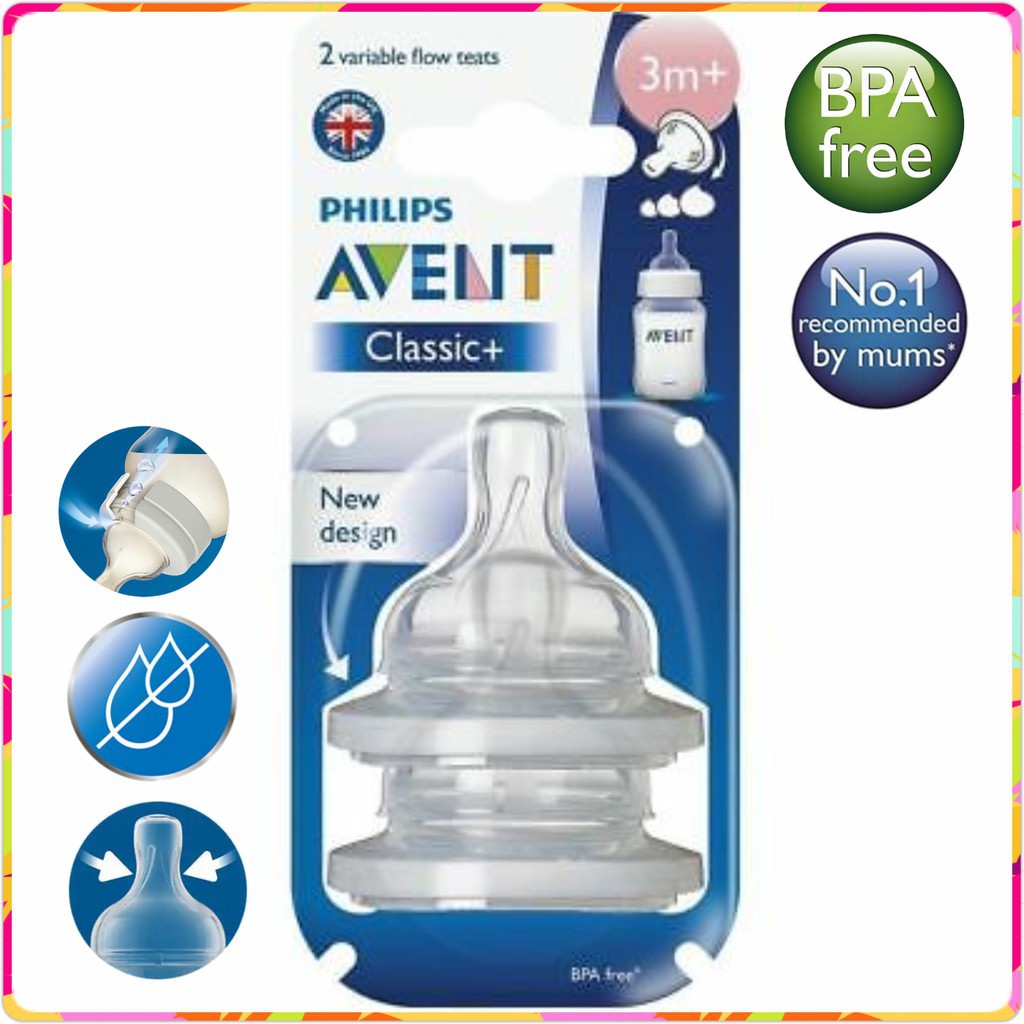 Puting Pupici Philips Avent Classic Teat Nipple Puting Botol